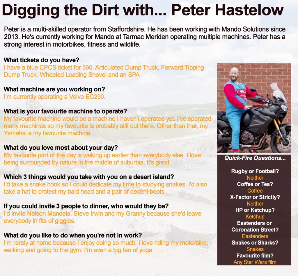 Digging the Dirt with... - Mando Solutions